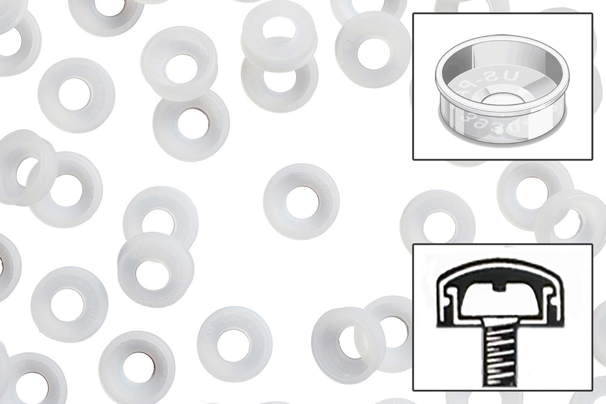Flat Bottom Washers 1 4 Hole, 12/12 Snap-Caps | Pro-Dec