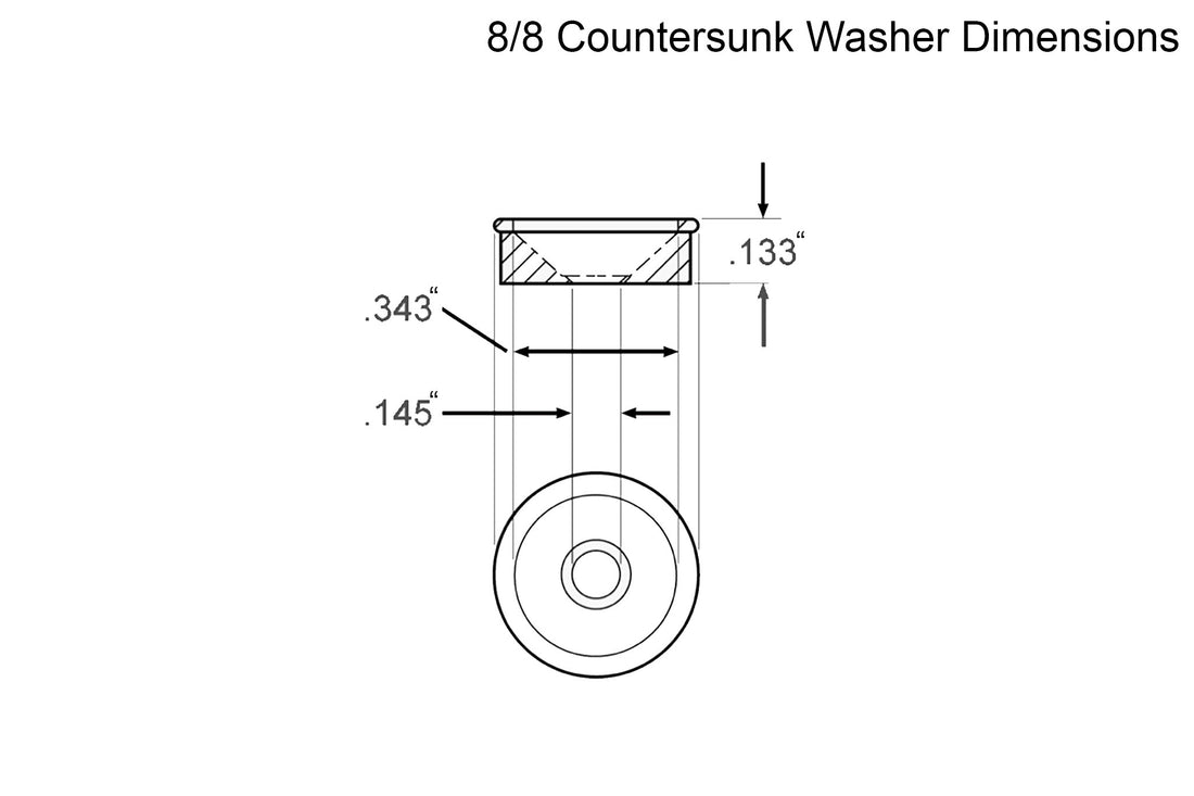 8/8 Countersunk Washers, 8/8 Snap-Caps | Pro-Dec
