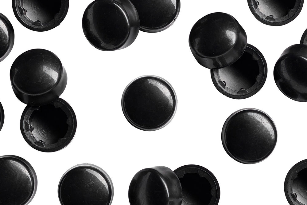 Black Bolt Covers, 1/2 inch Hex-Caps | Pro-Dec