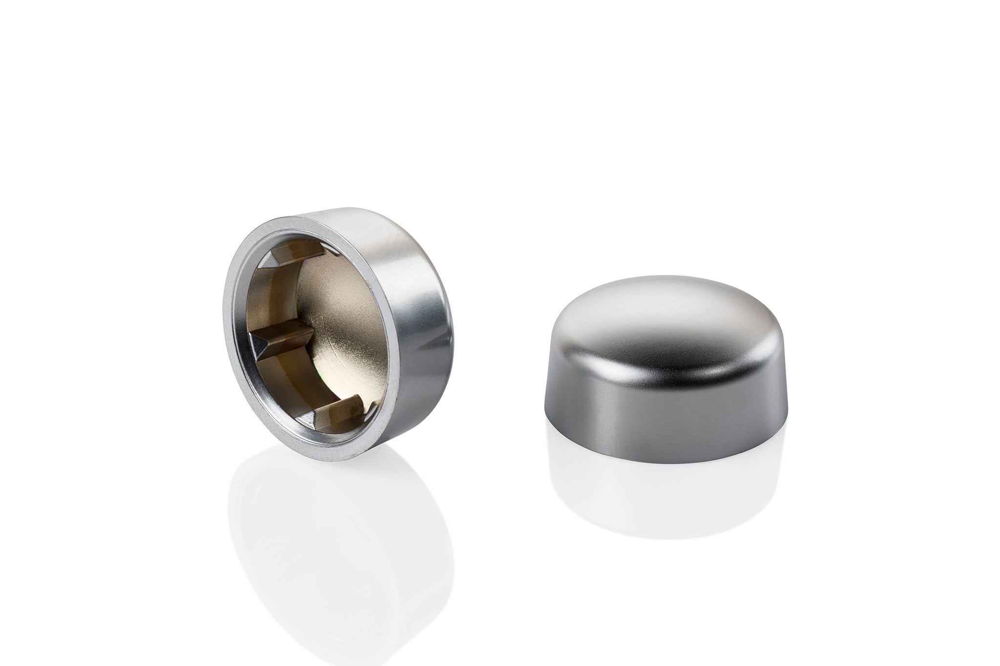 Satin Chrome Bolt Covers, 9/16 inch Hex-Caps | Pro-Dec