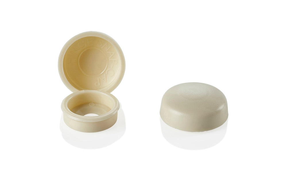 Cream Hinged Screw Covers, Hinge Snap-Caps | Pro-Dec