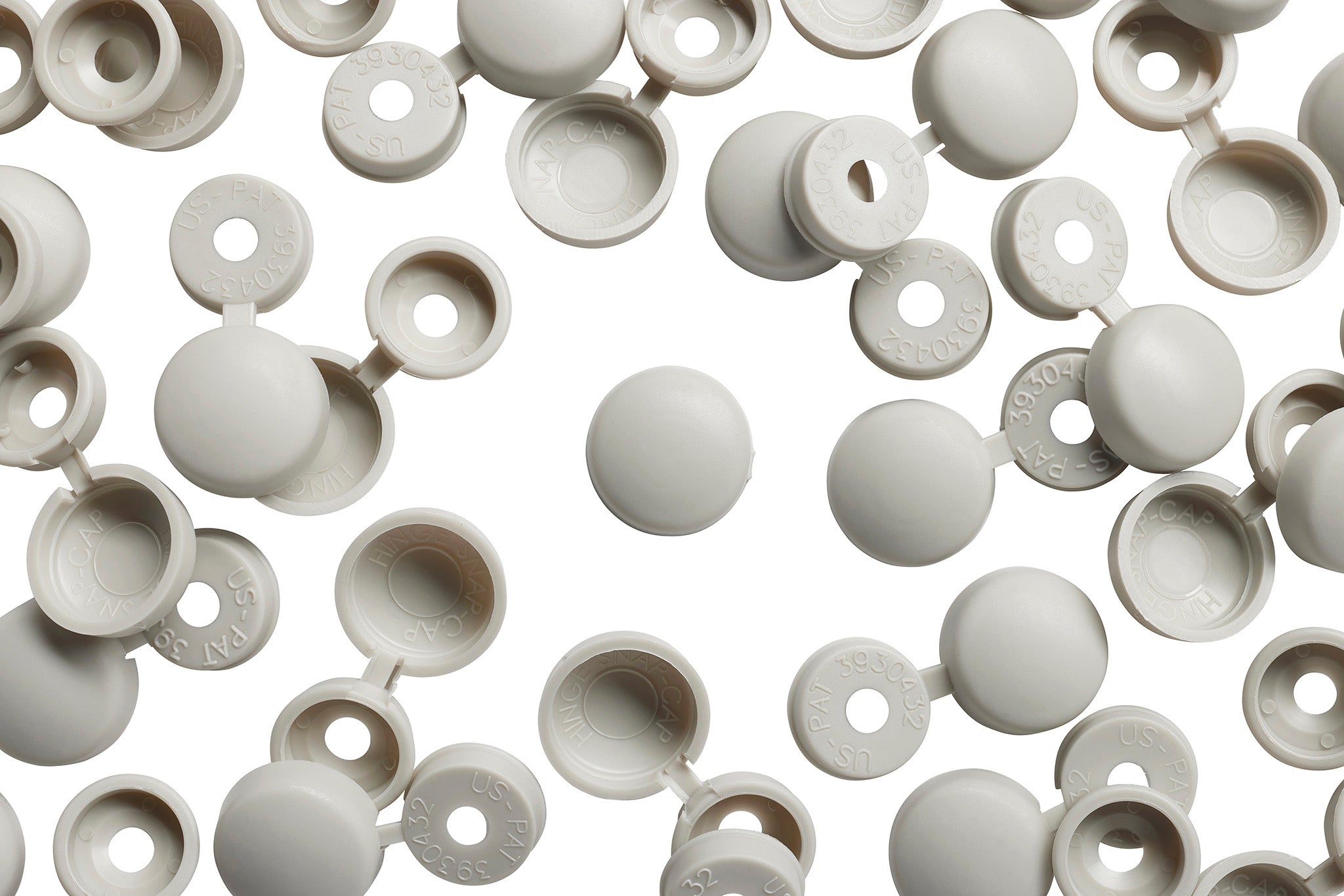 Morning Grey Hinged Screw Covers, Hinge Snap-Caps | Pro-Dec