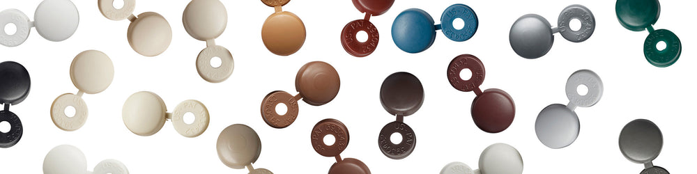 Pro-Dec™ Hinge Snap-Caps - Bulk Pricing on Hinged Screw Covers