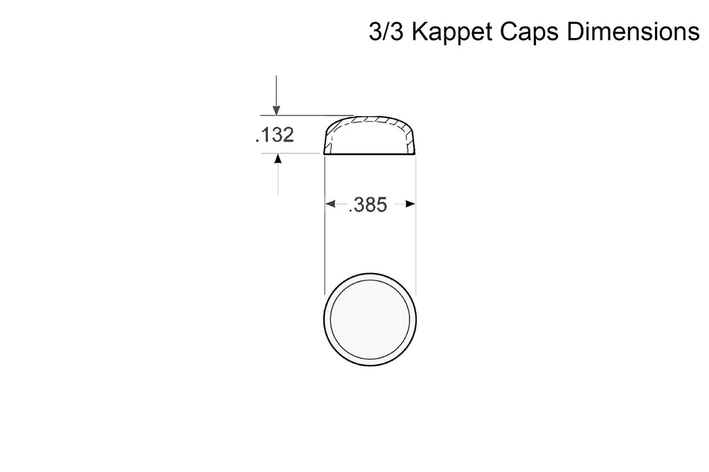 Black Screw Covers, 3/3 Kappets | Pro-Dec